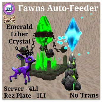Second Life Marketplace - *ZD* Fawns Auto-Feeder - Emerald Ether Crystal